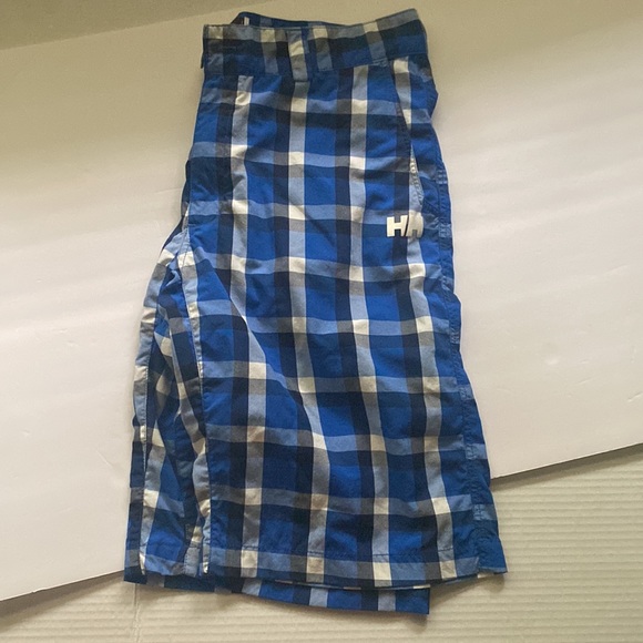 Helly Hansen | Shorts | Helly Hansen Hh Logo Mens Blue Plaid 1 Shorts ...